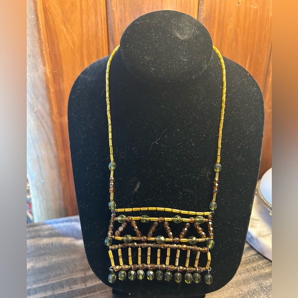 Vintage | Jewelry | Vintage Cleopatra Battle Beaded Necklace Boho ...